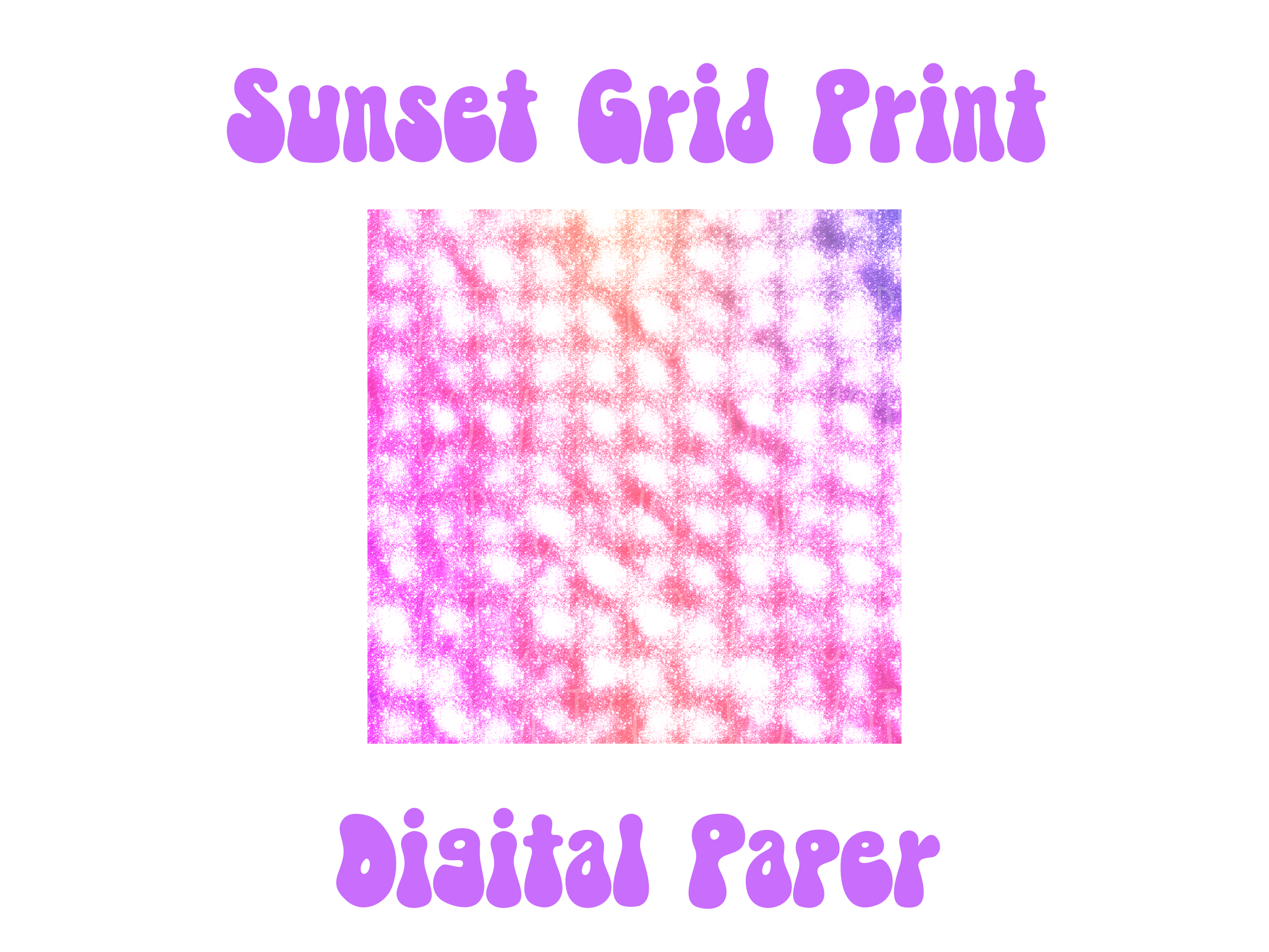 Sunset Grid Digital Paper – The Velvet Bison